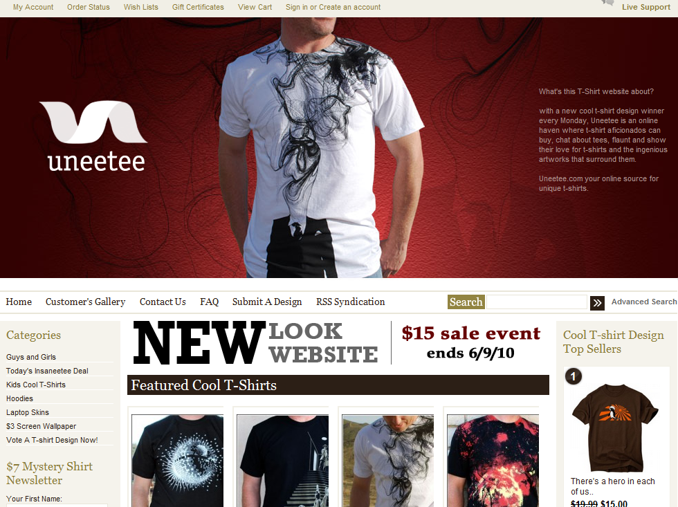 Uneetee Redesign and Sale - Tee Reviewer