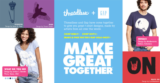 Threadless and Gap Make Great Together - Tee Reviewer